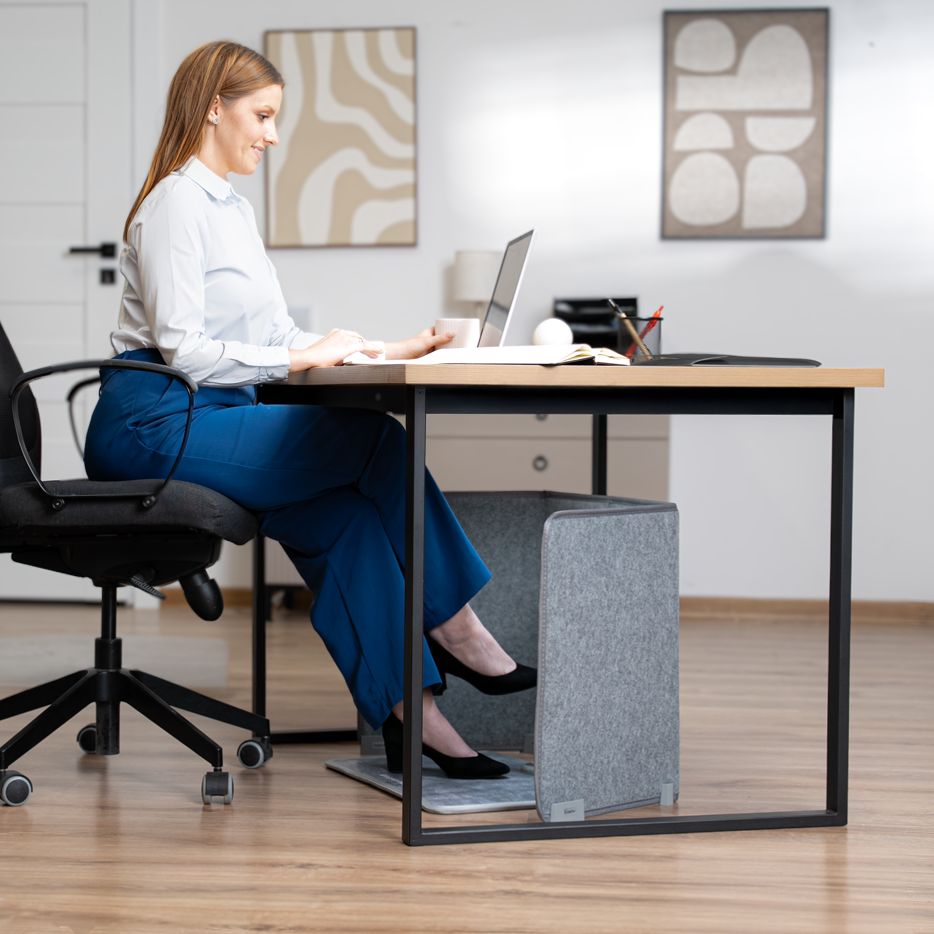 Whisper Heat | Under Desk Heater and Floor Mat Bundle